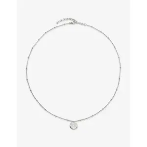 Monica Vinader 18ct Yellow Vermeil Chain Necklace With Disc Pendant - Silver