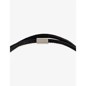 LEMAIRE Beluga Gua Sha Agate And Leather Necklace