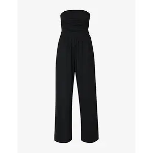 Sweaty Betty Bandeau Wide-leg Modal Jumpsuit - Black