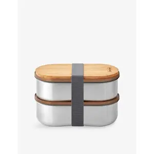 BLACK+BLUM Bento Stainless-steel Boxes 18.5cm - Silver