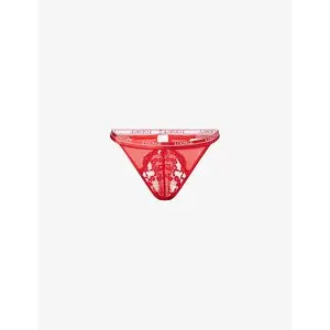 Lounge Blossom Lace Thong - Maroon
