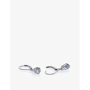 CARAT* LONDON Blythe Pear Cubic Zirconia Drop Earrings - Silver