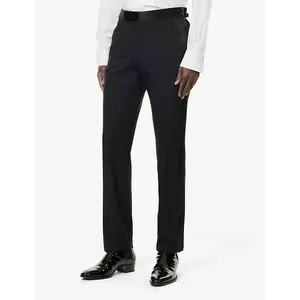 TOM FORD Regular-fit Wool Trousers - Black