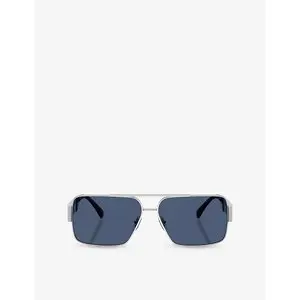 Versace Ve2290 Rectangle-frame Sunglasses - Silver