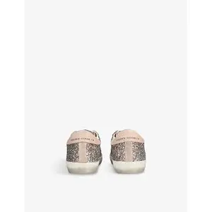 GOLDEN GOOSE Super Star Glitter-embellished Suede Low-top Trainers