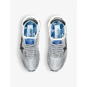 GOLDEN GOOSE Marathon Runner Leather And Mesh Low-top Trainers - Silver Com