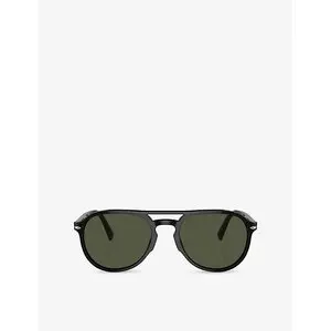 Persol Acetate Pilot Sunglasses - Black
