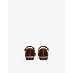 FLABELUS Balthasar Cotton-velvet Ballet Flats - Brown/oth