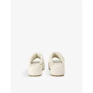 Kurt Geiger Kensington Puff Flatform Leather Sandals - Bone