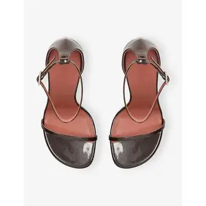 Amina Muaddi Barbara 105 Patent-leather Heeled Sandals