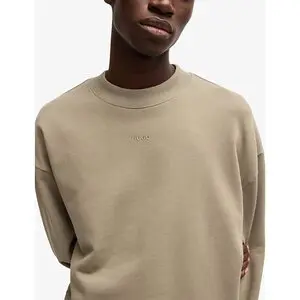 Hugo Cotton-jersey Sweatshirt With Branded Detail