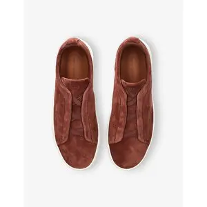 Zegna Triple-stitch Suede Low-top Trainers - Brown/oth