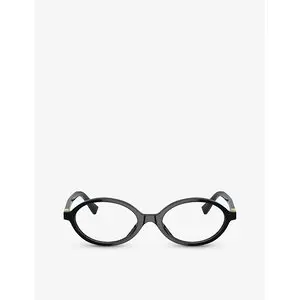 Miu Miu Oval-frame Acetate Eyeglasses - Black
