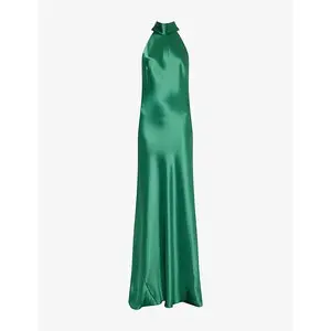 Galvan Sienna Halter-neck Satin Gown