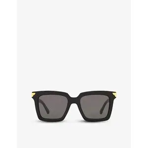 Bottega Veneta Bv1005s Square-framed Sunglasses - Black