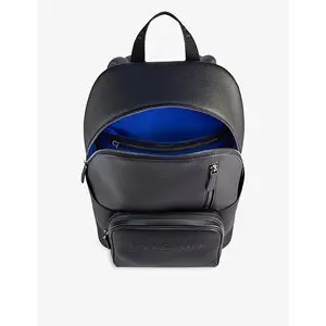 BVLGARI Logo-embossed Leather Backpack