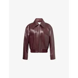 Bottega Veneta Regular-fit Leather Jacket With Ribbed Trims