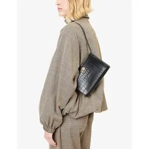 Burberry Leather Cotswolds Pouch - Black