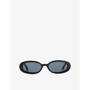 Le Specs Outta Love Oval-frame Sunglasses - Black