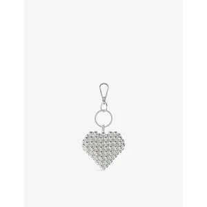 The Kooples Heart-shaped Metal Bag Charm - Silver