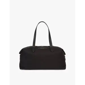 Smythson Norton Leather-trim Canvas Travel Bag - Black
