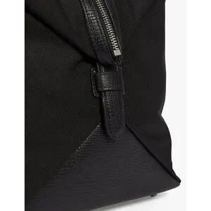 Smythson Norton Leather-trim Canvas Travel Bag