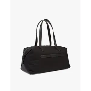 Smythson Norton Leather-trim Canvas Travel Bag