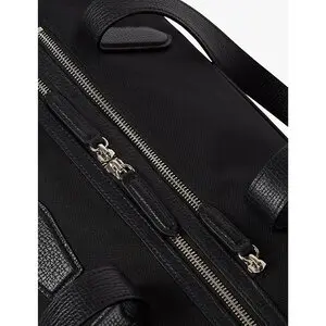 Smythson Norton Leather-trim Canvas Travel Bag