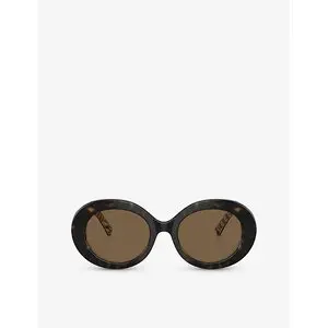 Dolce & Gabbana Dg4448 Oval-frame Sunglasses - Brown