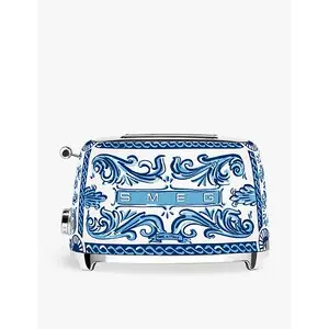 SMEG X Dolce & Gabbana Mediterraneo Two Slice Toaster - Blue