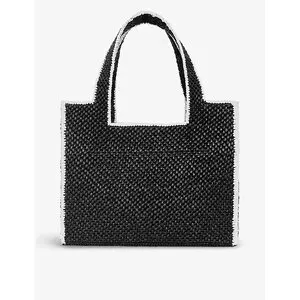 Loewe X Paula's Ibiza Large Raffia Tote Bag - Black