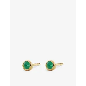 Monica Vinader Siren Mini Gem Onyx Stud Earrings - Green