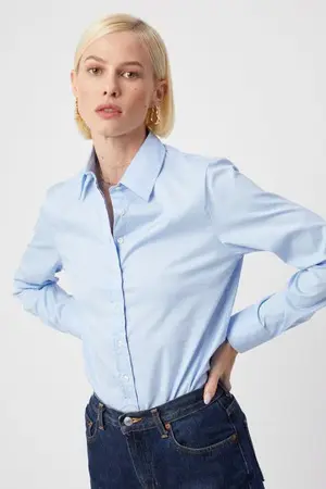 The Shirt By Rochelle Behrens The Icon Shirt - Blue Dawn