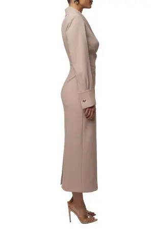 JLUXLABEL Blazer Midi Dress - Beige