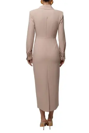 JLUXLABEL Blazer Midi Dress - Beige