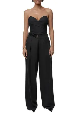 JLUXLABEL Belted Wide Leg Trousers