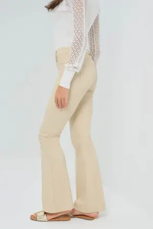 Anatomie Katya Performance Cotton Pintuck Flare Pant