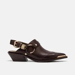 MARC NOLAN Frontier Calf Leather Slingbacks