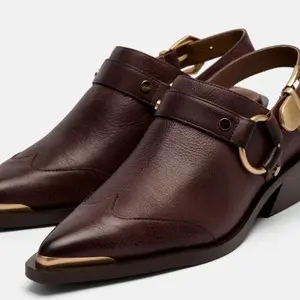 MARC NOLAN Frontier Calf Leather Slingbacks