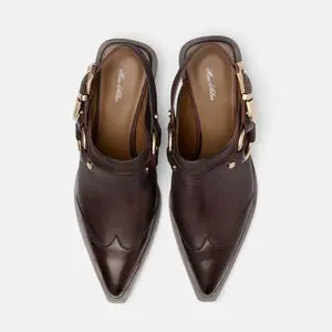 MARC NOLAN Frontier Calf Leather Slingbacks