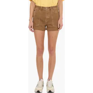 KANCAN Clara High Rise Mom Shorts - Mocha
