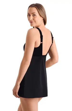 SHAPESOLVER SPORT Chlorine Resistant Squareneck Swimdress