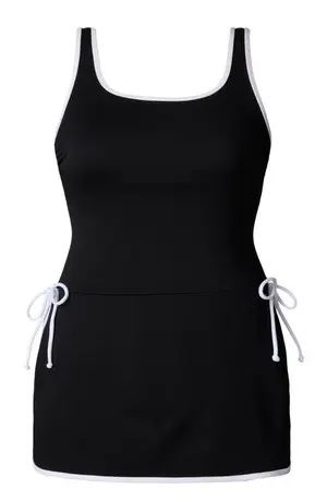 SHAPESOLVER SPORT Chlorine Resistant Squareneck Swimdress