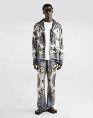 Dolce & Gabbana Cargo-print Vanity Silk Twill Trousers - Multicolor