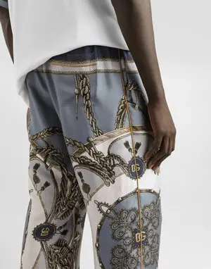 Dolce & Gabbana Cargo-print Vanity Silk Twill Trousers - Multicolor