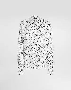 Dolce & Gabbana Polka-dot Print Wavy Silk Shirt - Multicolor