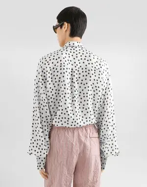 Dolce & Gabbana Polka-dot Print Wavy Silk Shirt - Multicolor