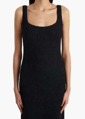 Khaite Lex Column Dress - Black