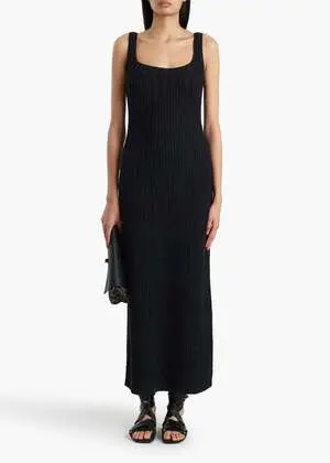Khaite Lex Column Dress - Black