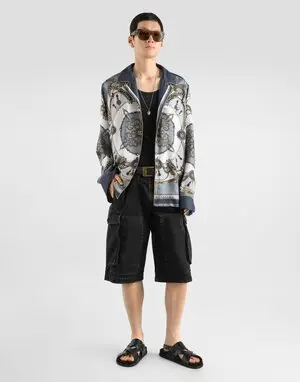 Dolce & Gabbana Cargo-print Silk Twill Shirt - Multicolor